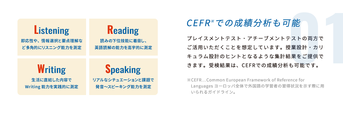 「GTEC」Academic｜英語コミュニケーション能力を測定するオンラインテスト
